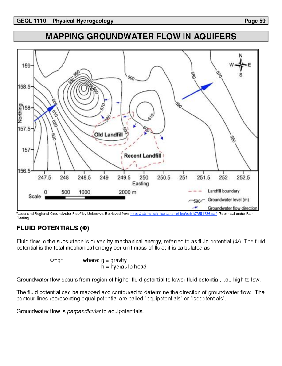 Mapping Hydraulic Head - MAPPING GROUNDWATER FLOW IN AQUIFERS “Local ...