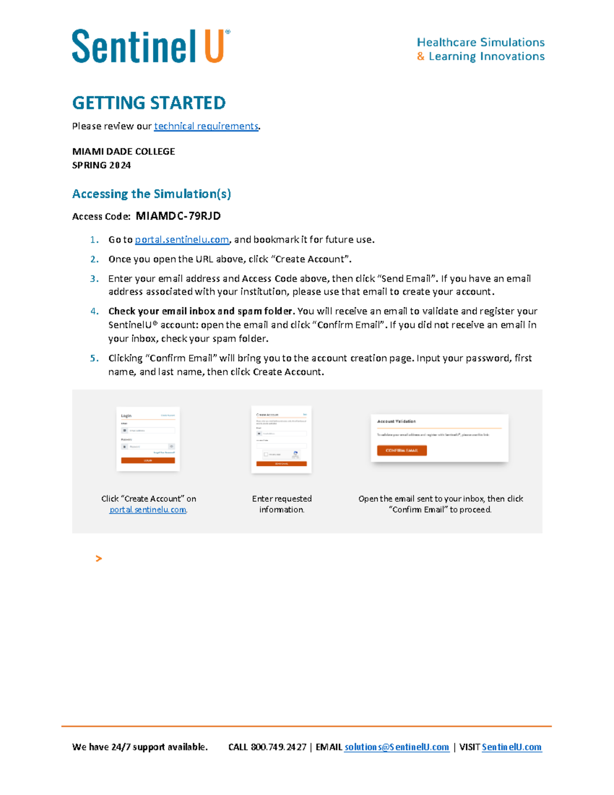 SP24 Sentinel Instructions - We have 24/7 support available. CALL 800.749 | EMAIL - Studocu