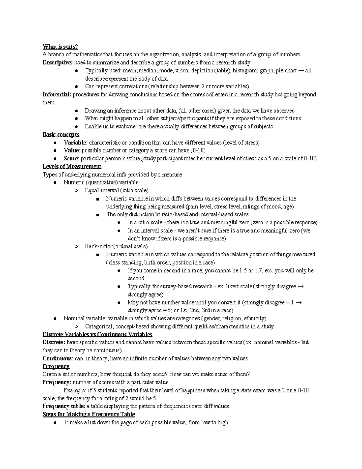 Chapter 1 Lecture Notes - Displaying Data Using Tables and Graphs ...