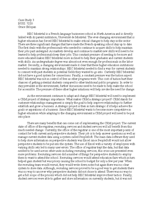 Case Study 1 - homework - Case Study 1 BUSI: 7220 Grace Sklopan After ...
