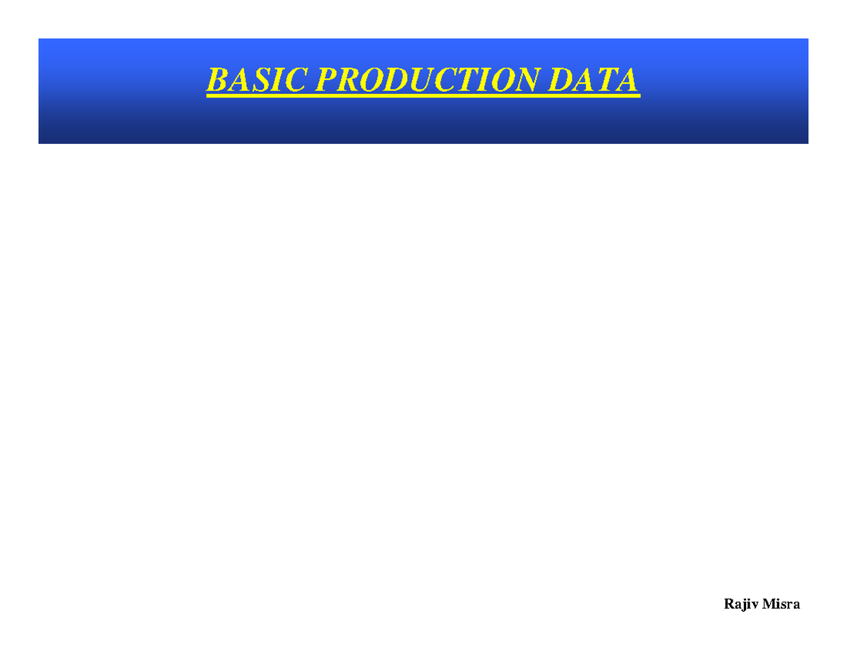 Production Processes - BASIC PRODUCTION DATA EVOLUTION OF PPC SYSTEMS ...