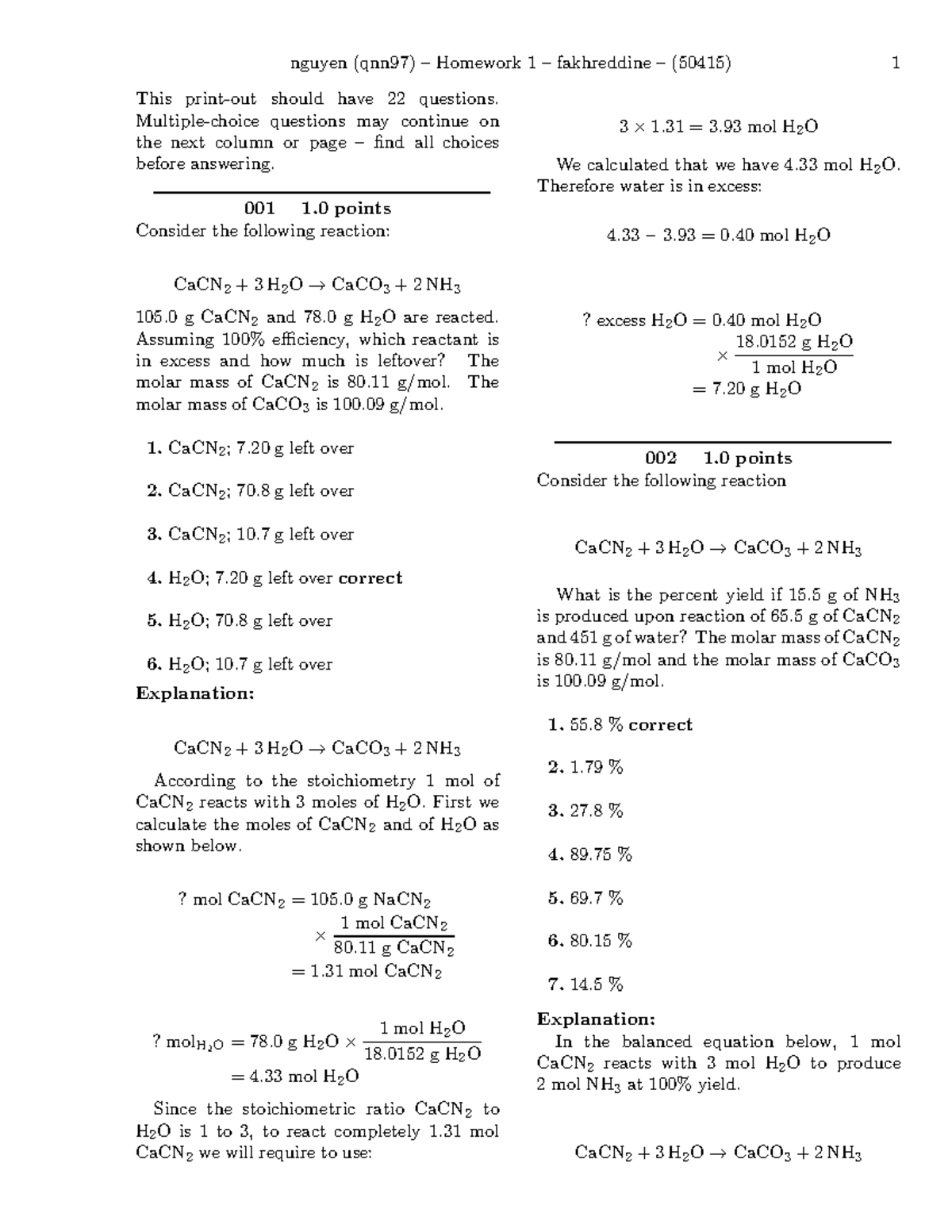 Homework 1-solutions - N/A - This print-out should have 22 questions ...