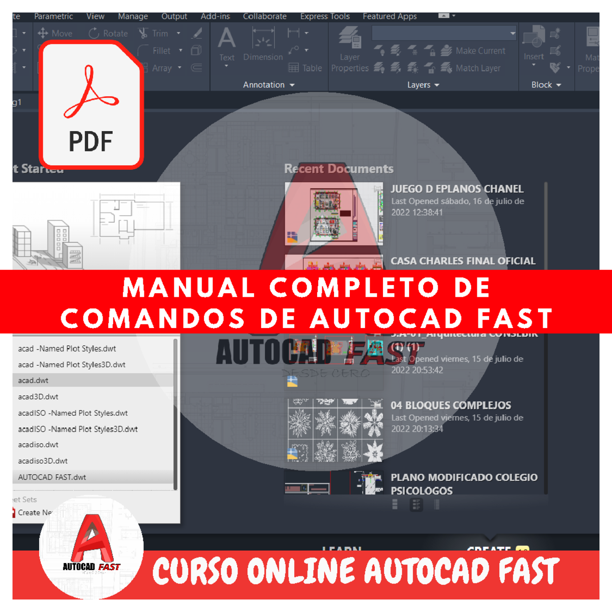 Manual Autocad FAST - M A N U A L C O M P L E T O D E C O M A N D O S D ...