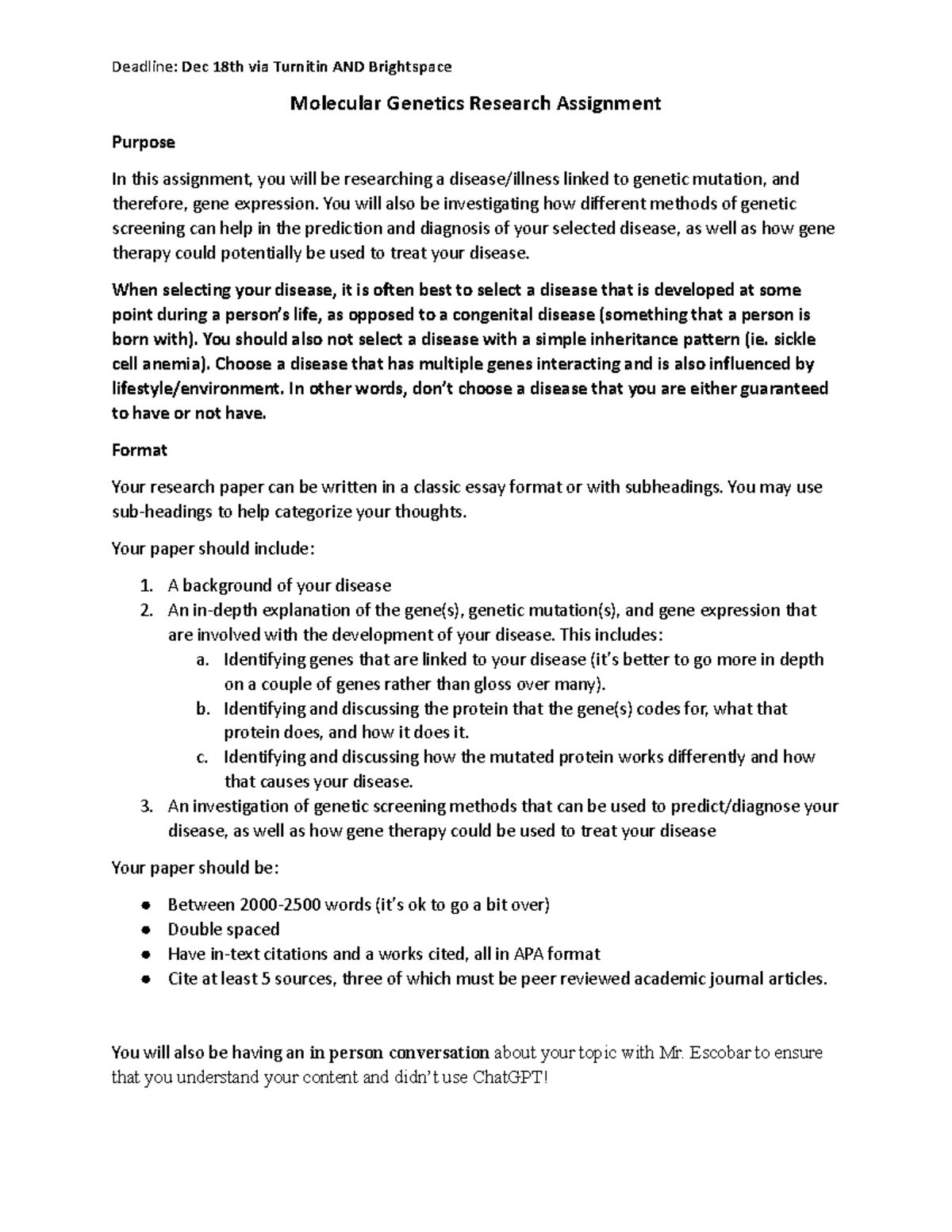 Molecular Genetics Research Assigment.docx (4) - Deadline: Dec 18th via ...