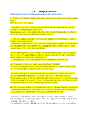 Ch 9 Conceptual Questions - Ch 9 Conceptual Questions - Studocu
