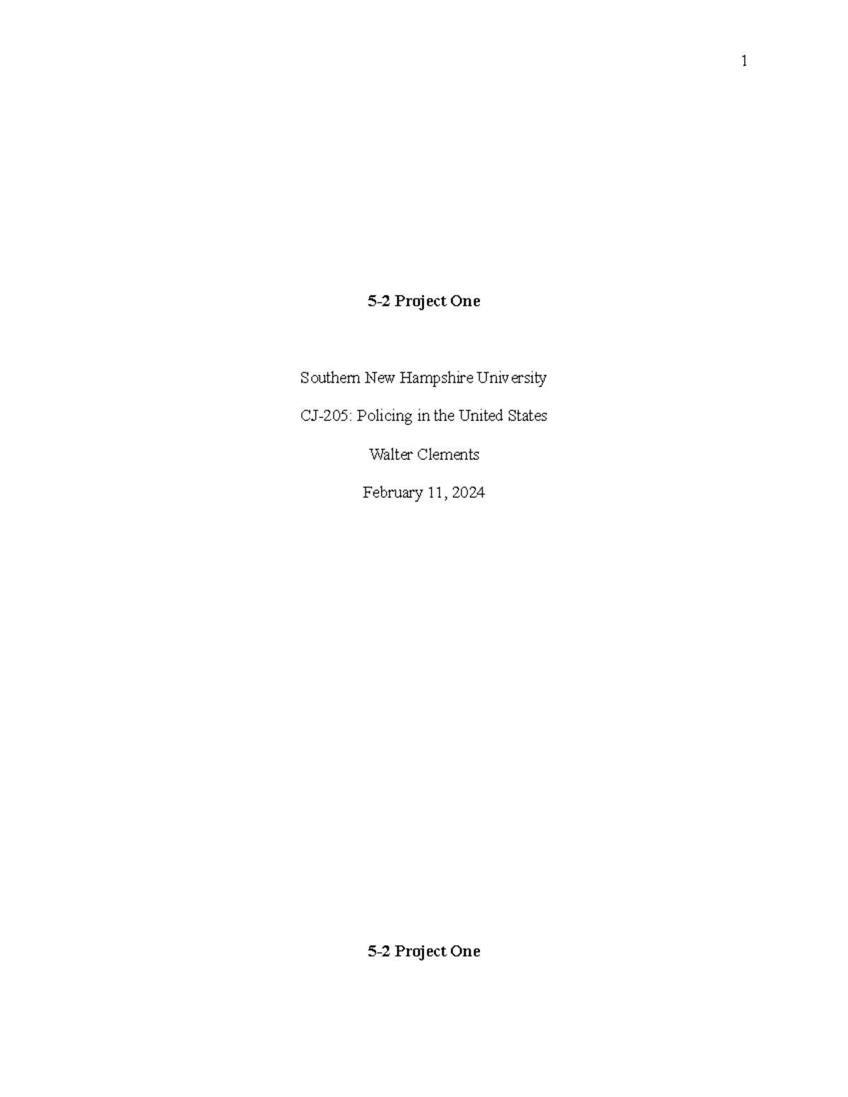 5-2 Project One - Assignment - 5-2 Project One Southern New Hampshire ...