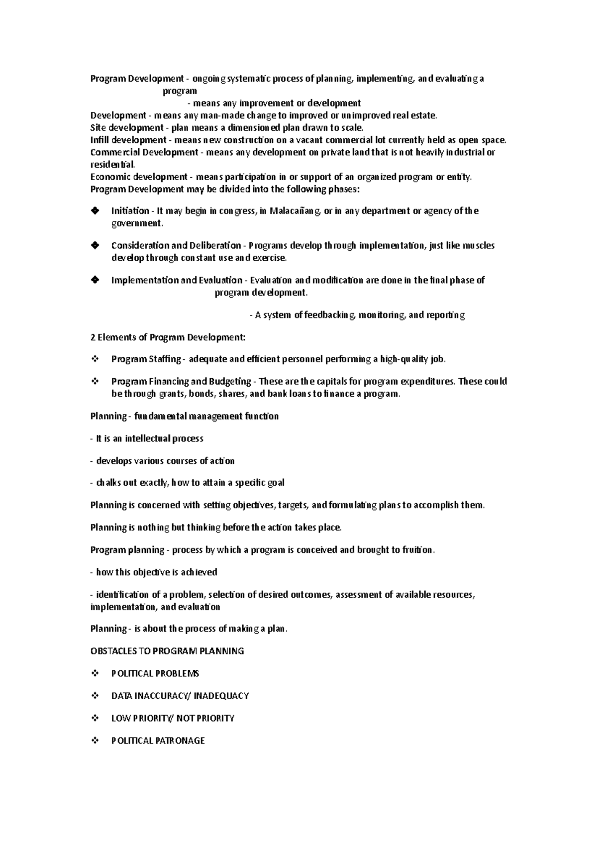 Public POL - enjoy - Program Development - ongoing systematic process ...