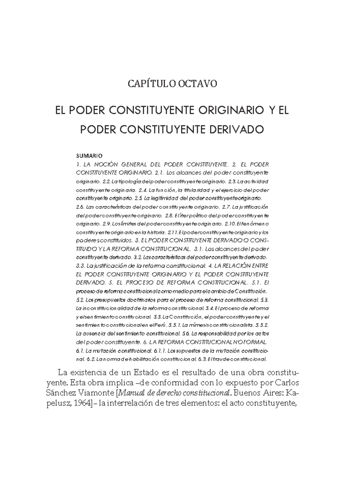 Material de lectura constitucion - CAPÍTULO OCTAVO EL PODER ...