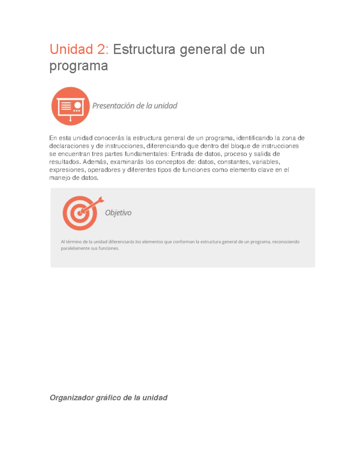Unidad 2 - Apuntes de programa dev - Unidad 2: Estructura general de un ...