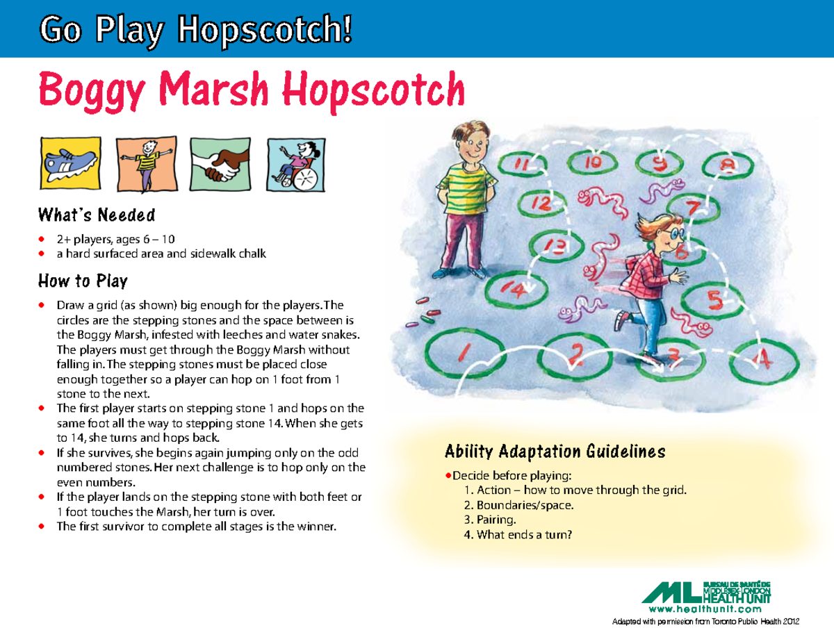 Oup-hopscotch - Hop Scotch - Ability Adaptation Guidelines •฀Decide ...