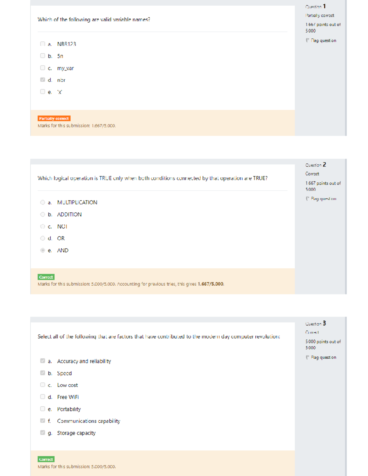 Exam 1 Chapter 1-5 - Exam review - Question 1 Partially correct Which ...