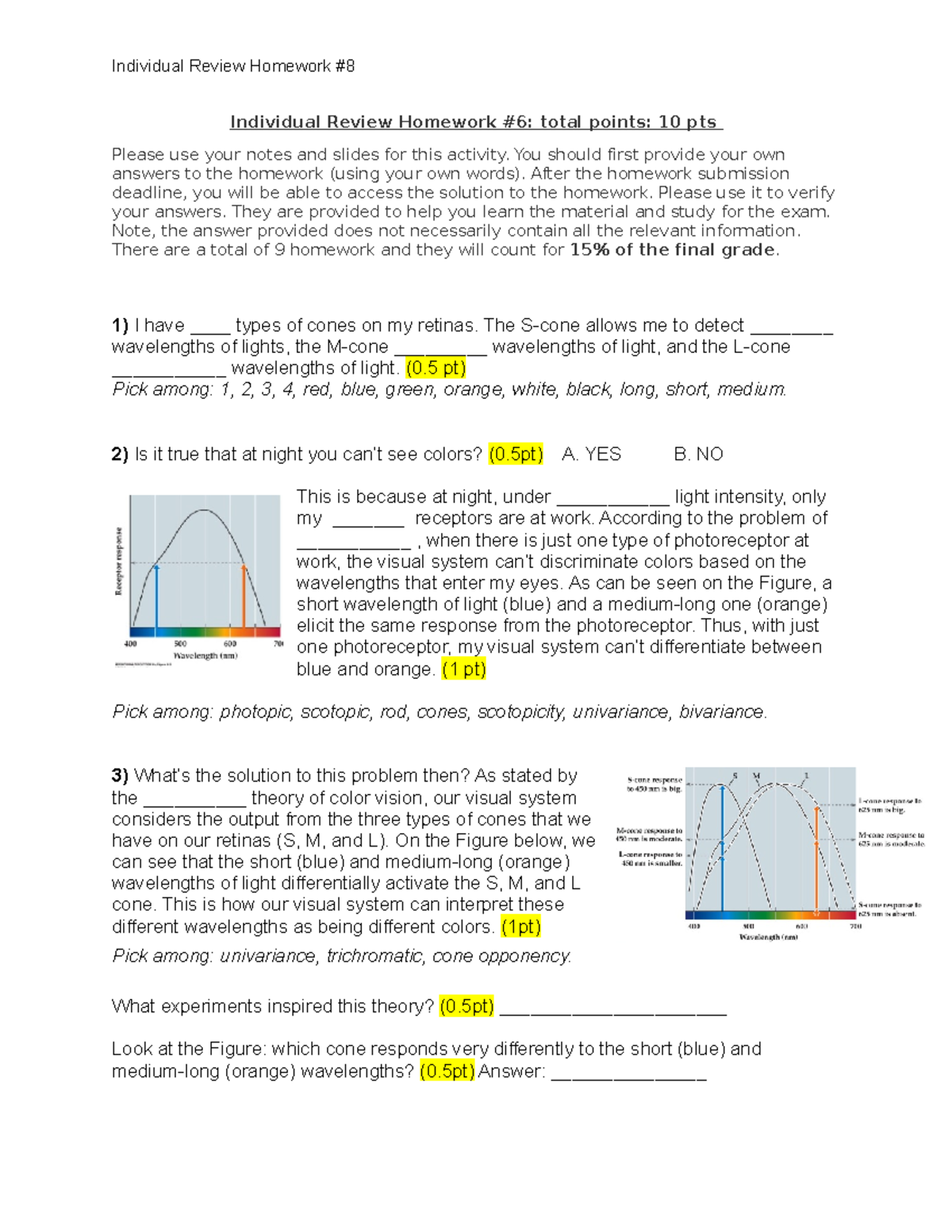 Individual Review Homework #8 for students - Individual Review Homework ...