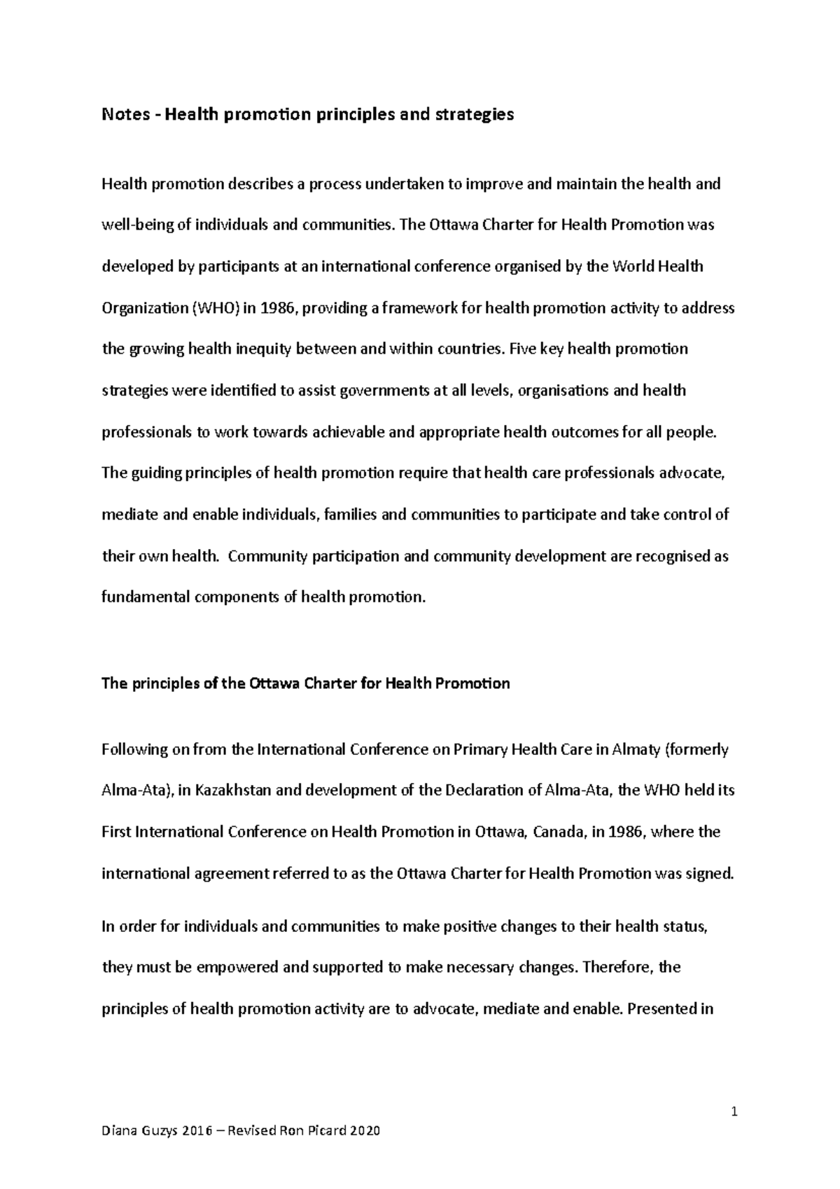 Module 2 Health promotion principles and strategies - NSG2PHN - LaTrobe ...