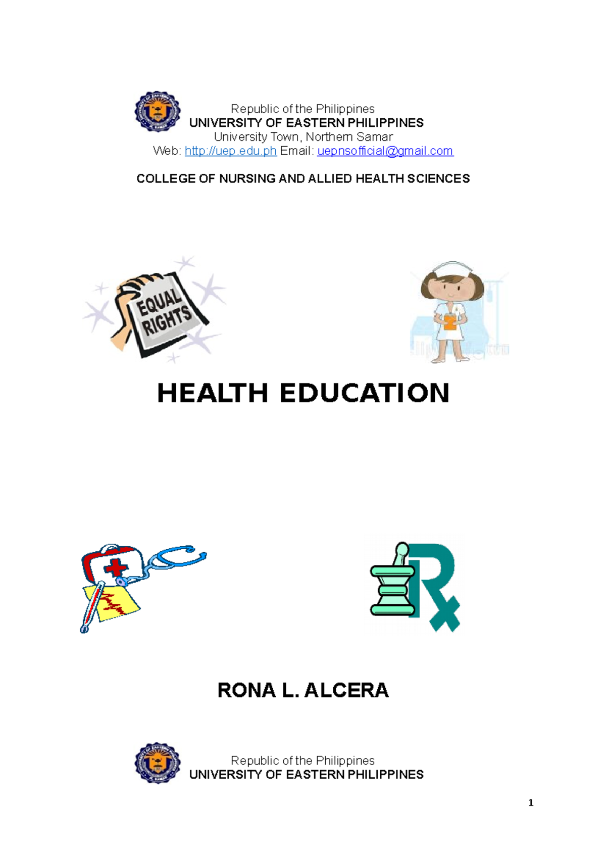 Health ed module 4dsec - Republic of the Philippines UNIVERSITY OF ...