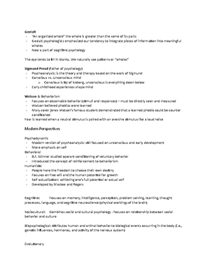 Week 1-2 Introduction to Psychology - [week 1-2] Introduction to ...