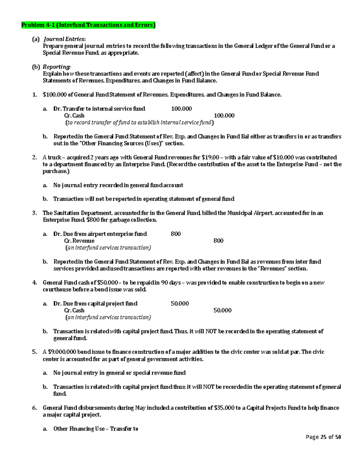 Problem 4-1 - Government Accounting - Page 25 of 50 Problem 4-1 ...