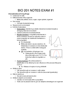 Bio 201 Notes - BIO 201 - Studocu