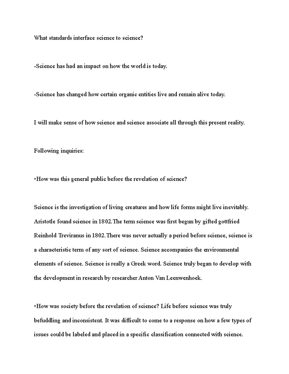 What standards interface science to science - What standards interface ...