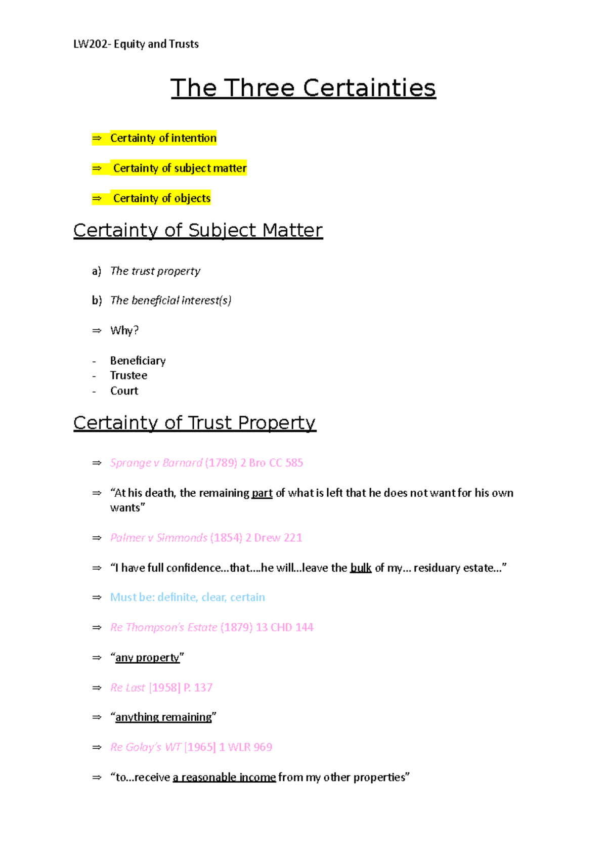 The Three Certainties - lecture notes - The Three Certainties Certainty ...