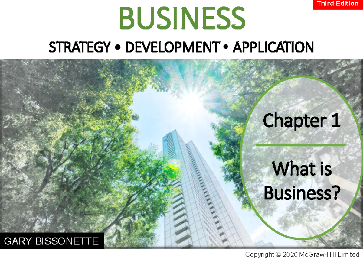 Bissonette 3e PPT Ch01 1 - BUSINESS STRATEGY • DEVELOPMENT ...