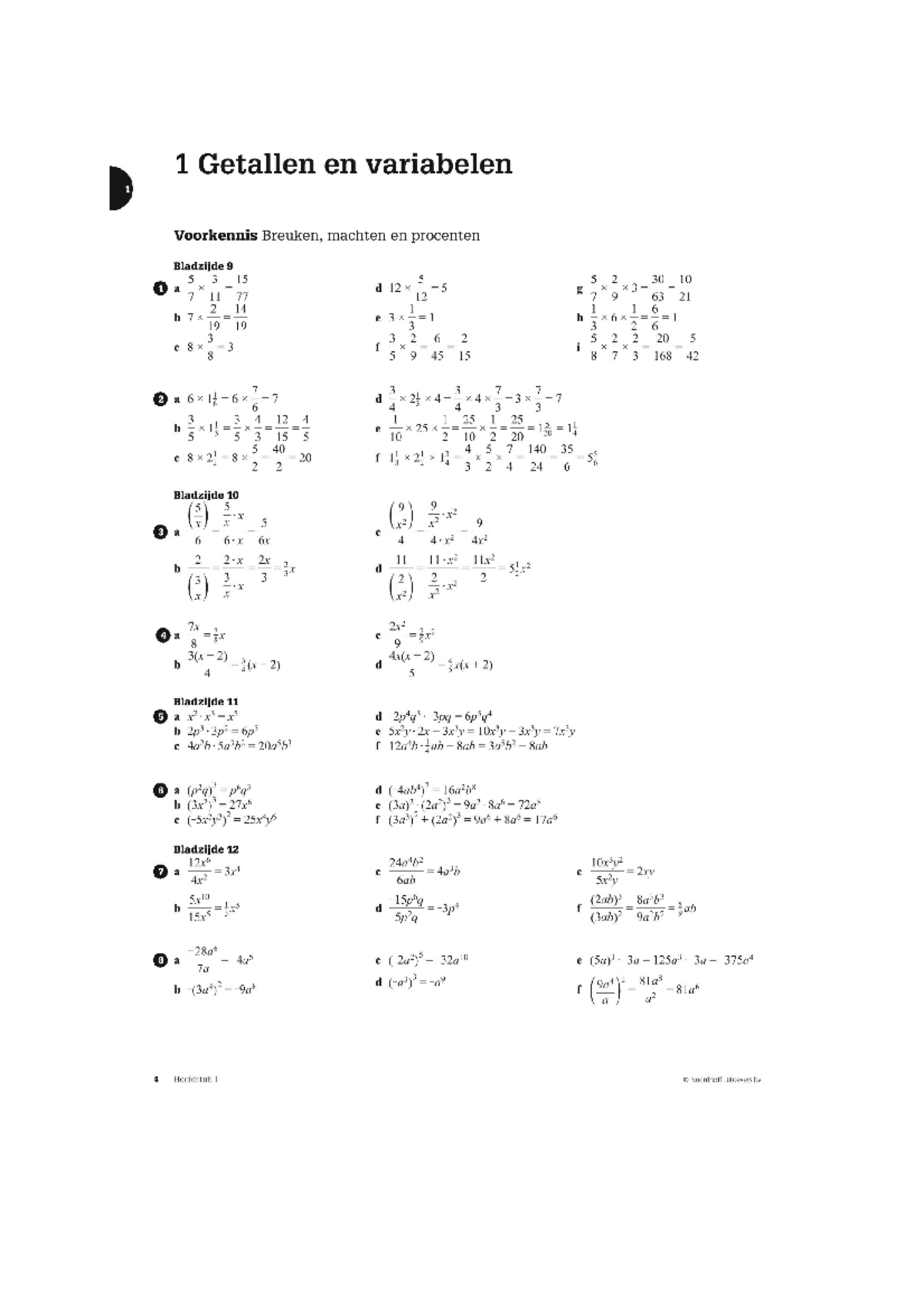 Getal en ruimte hfd 1 vwo 4 wiskunde a - Latijn - Studeersnel