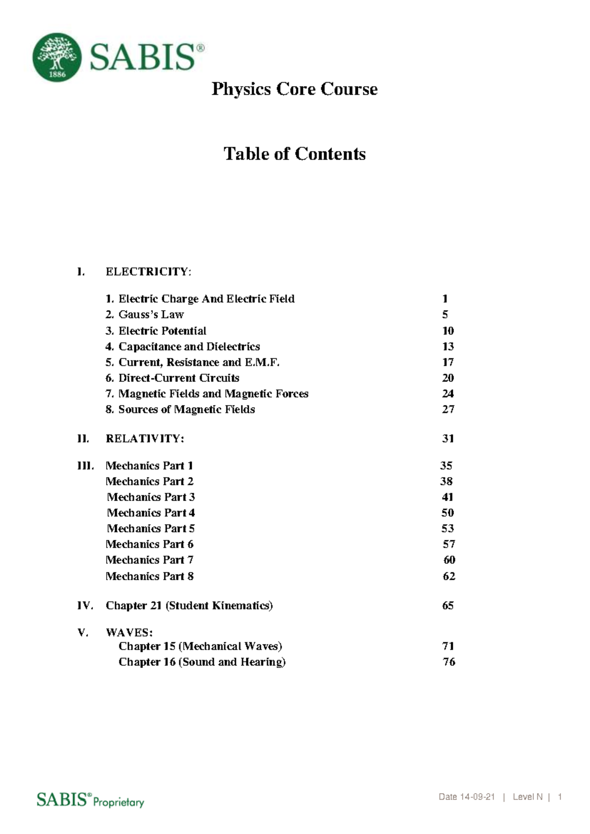 2122 Level NS Core Physics - Course Revision Questions Electricity ...