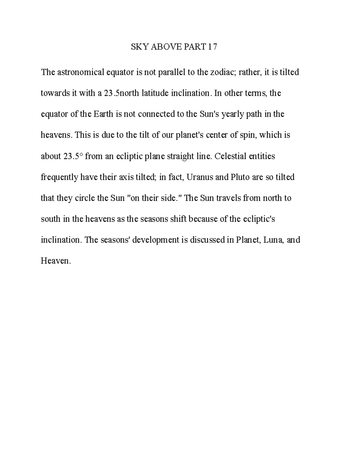 SKY Above PART 17 - Material course - SKY ABOVE PART 17 The ...