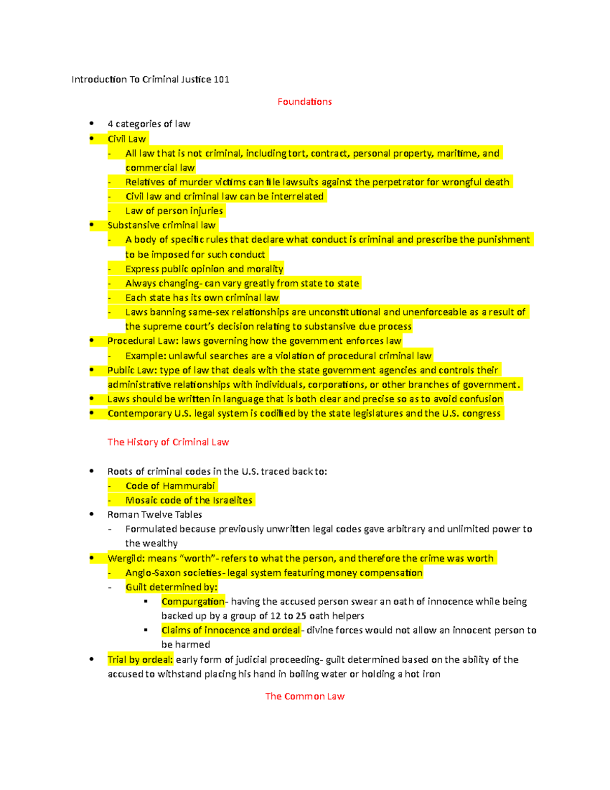 CJ Notes Ch. 4 - Introduction To Criminal Justice 101 Foundations 4 ...