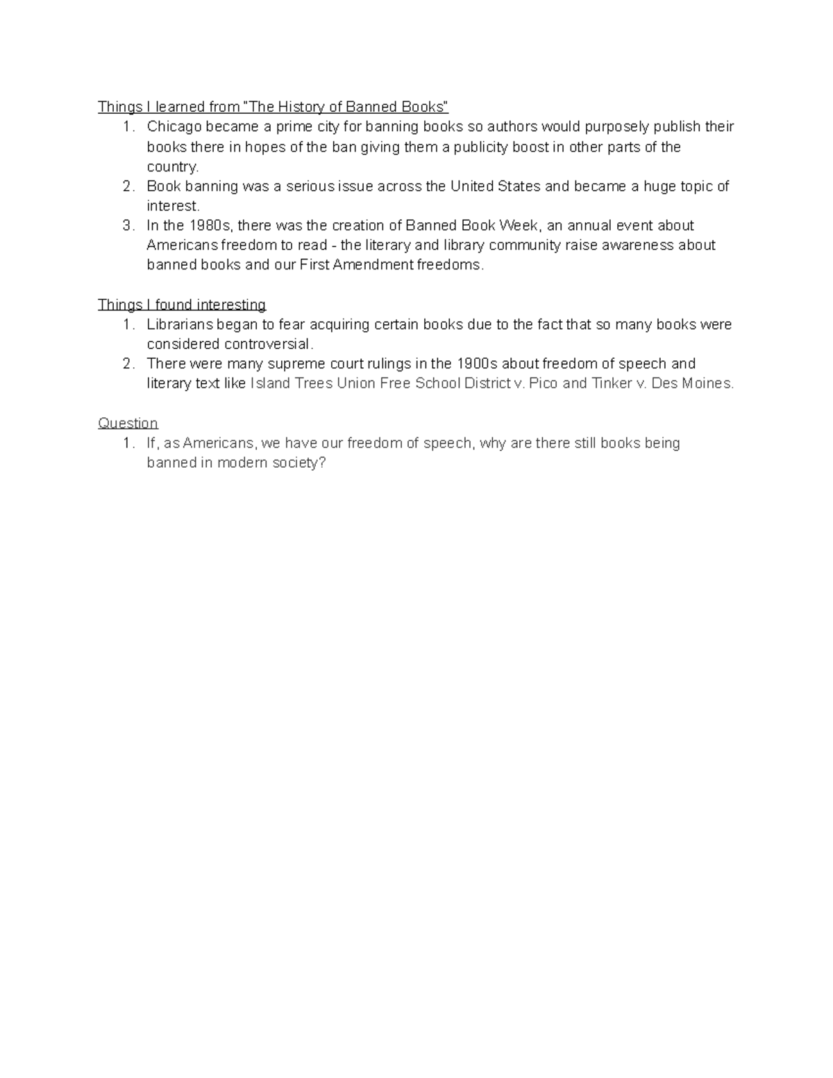 English Assignment #1 - Banned book - Things I learned from “The ...