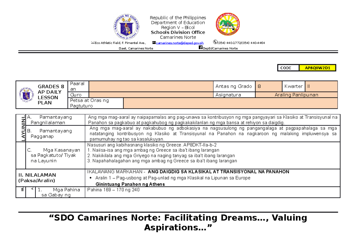 AP8Q2W2D1 - make module - Department of Education Region V – Bicol ...