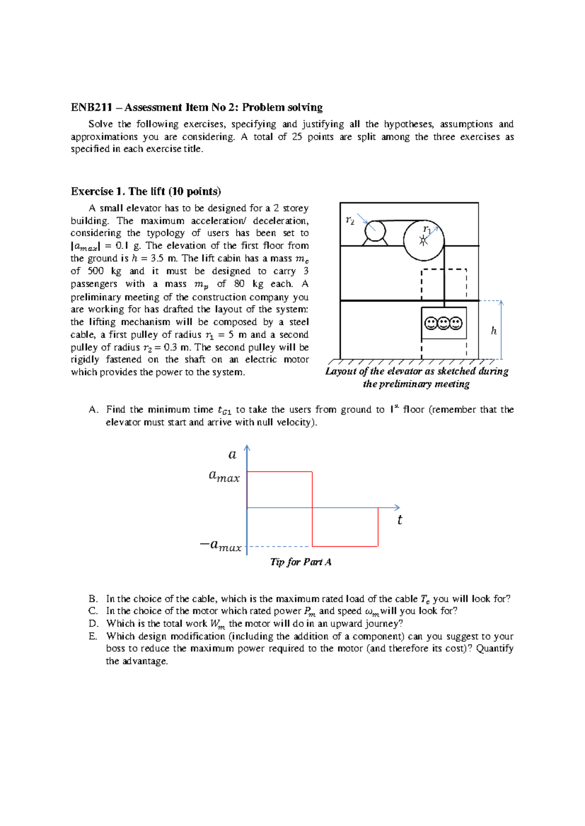 Problem Solving Assignment - ENB211 – Assessment Item No 2: Problem ...