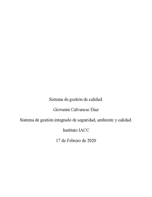 Tarea semana 7, normativa y gestion de calidad - NOMBRE DE ASIGNATURA: NORMATIVA Y GESTIÓN DE ...