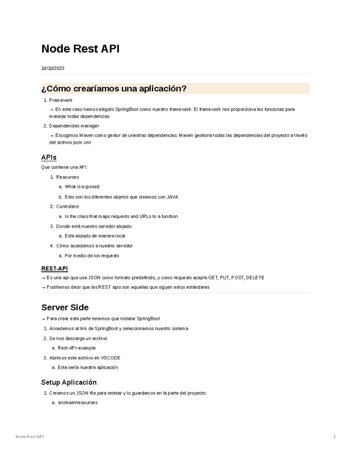 Apuntes Node Rest API - Node Rest API 1 Node Rest API 19/10/ ¿Cómo ...