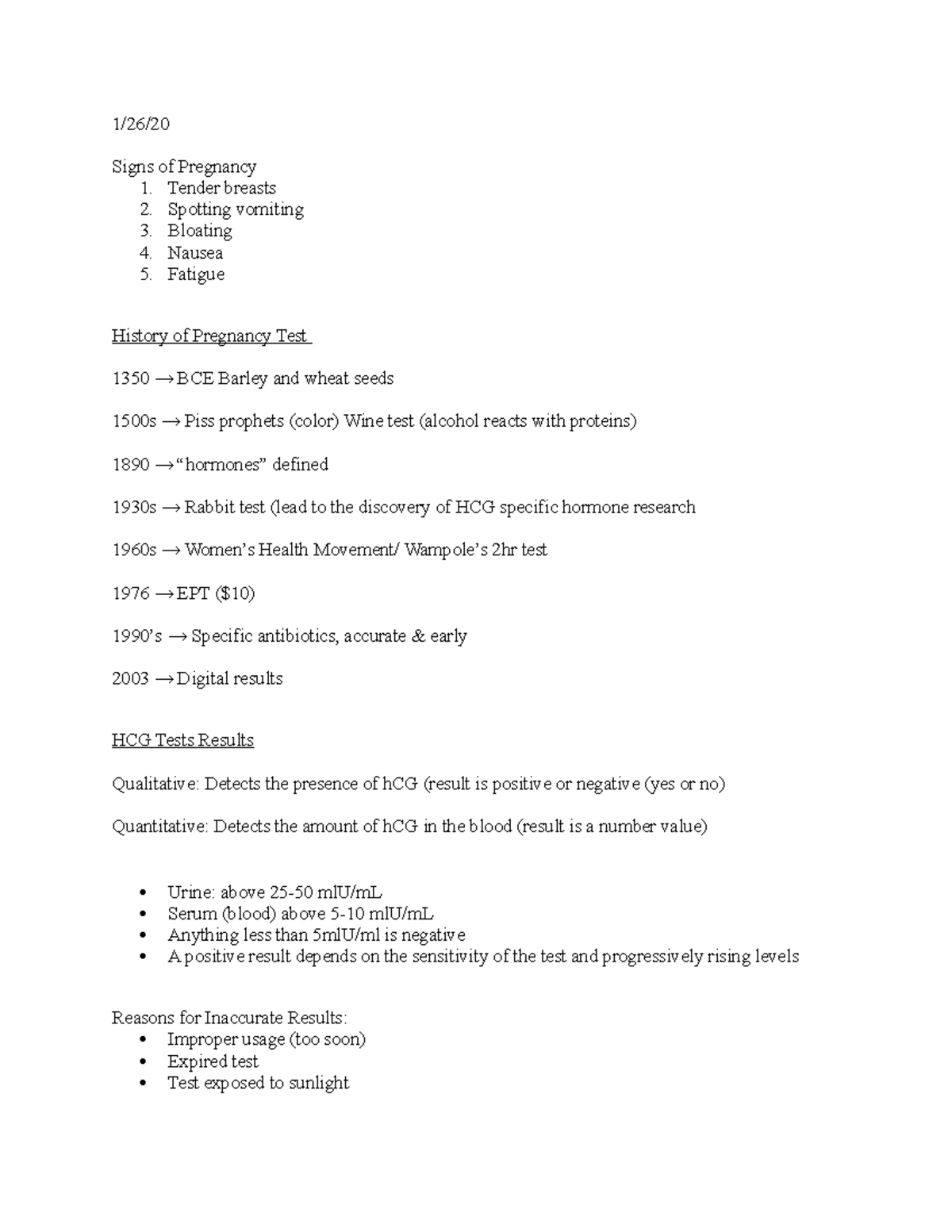Making Babies Notes - 1:26:20 - HHS 450 - UNH - Studocu