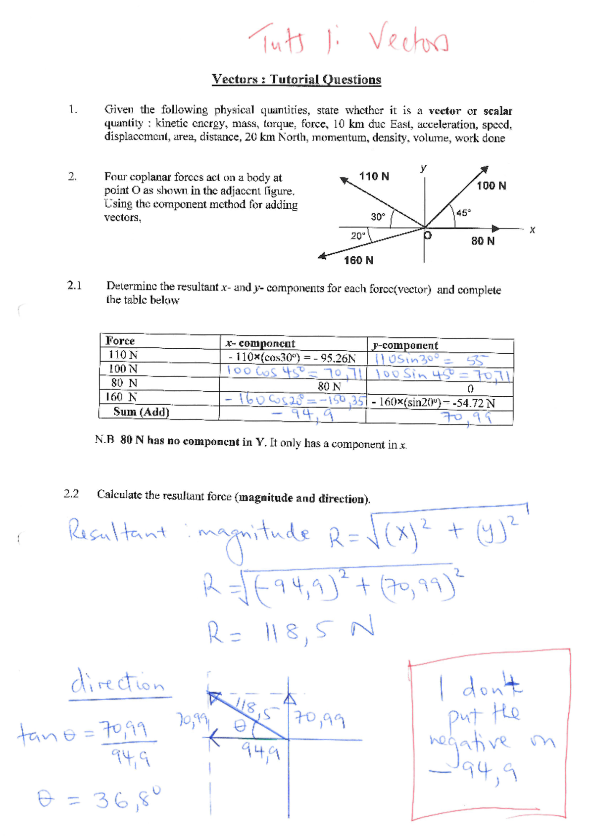 4.2 Tutorial Vectors & Scalars Memo - EGP151S - Studocu