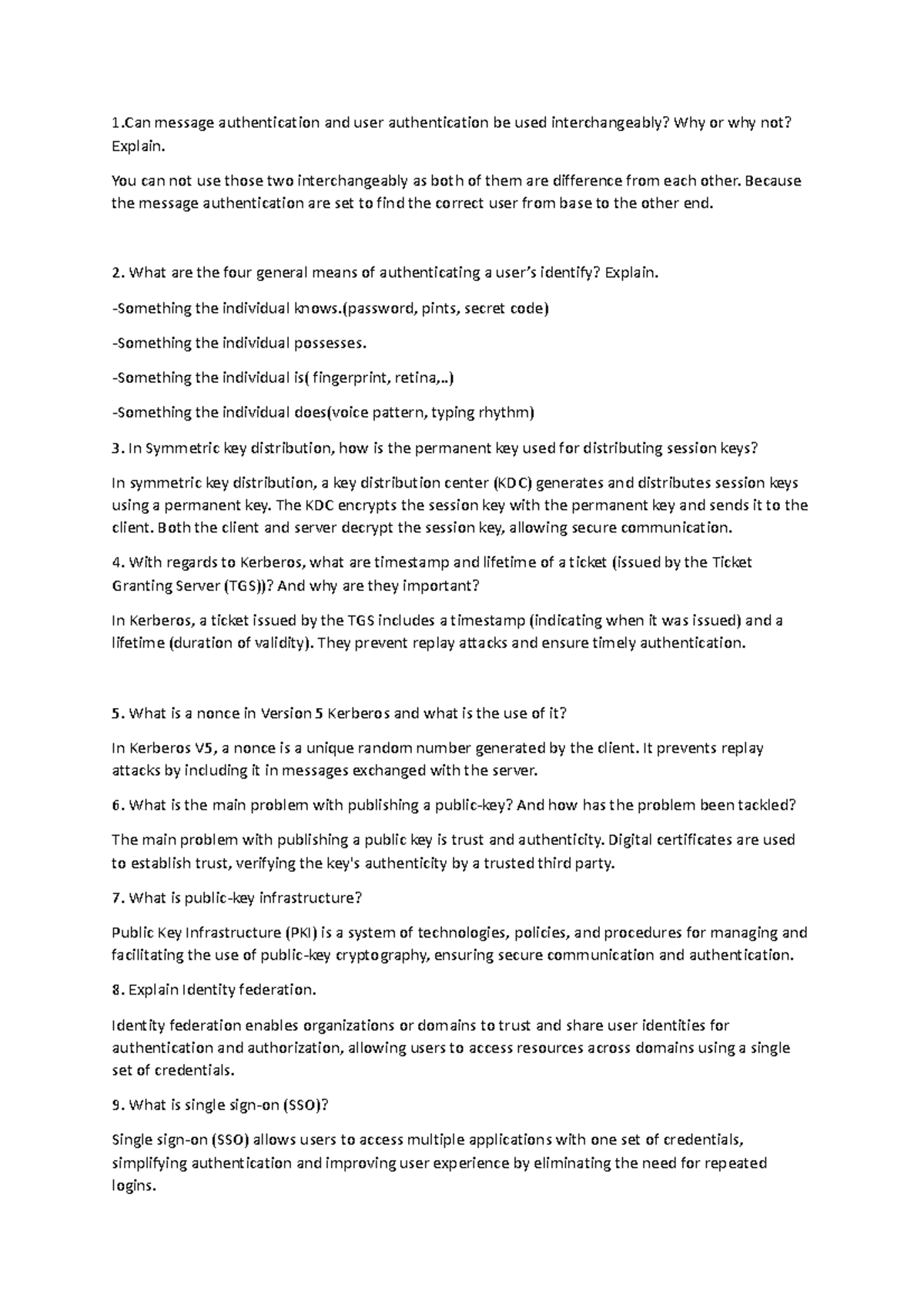 NS SA Week 6 - Network security practical answers. - 1 message authentication and user - Studocu