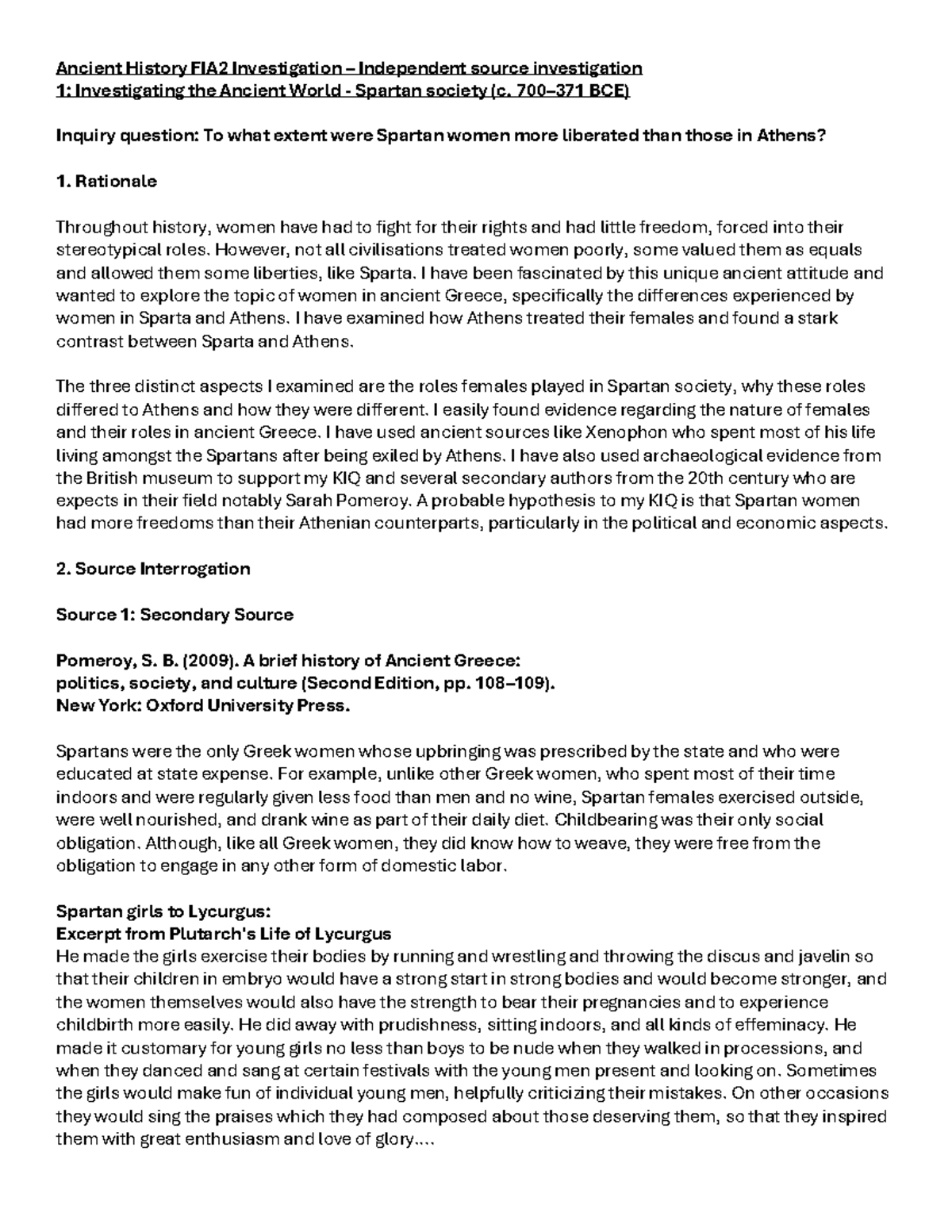 AHS FIA2 - Ancient History FIA2 Investigation – Independent source ...