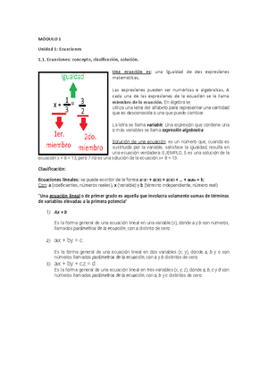 Lectura 2- Modulo 2 matematica I algebra - Suma y resta de matrices ...