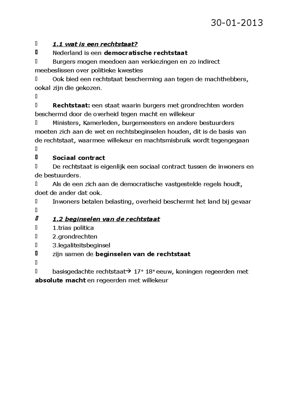 Maatschappijleer 3 rechtstaat - 30-01- 1 wat is een rechtstaat ...