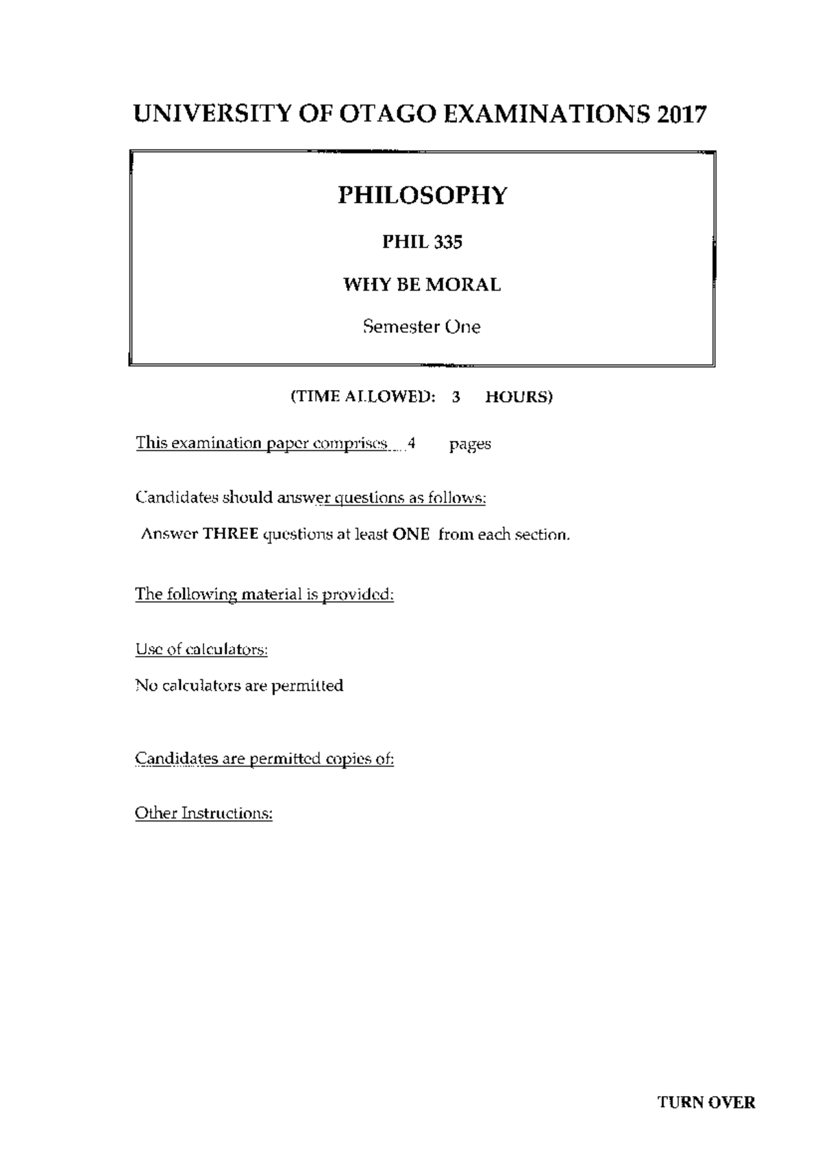 Exam 17 June 2017, questions - Why Be Moral? - Studocu