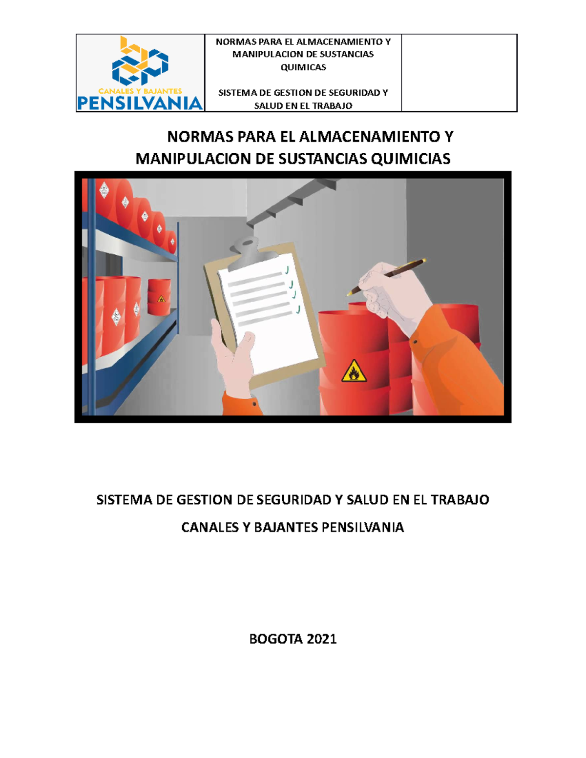 Normas PARA EL Almacenamiento Y Manipulacion DE Sustancias Quimicias - Química - Unicórdoba ...