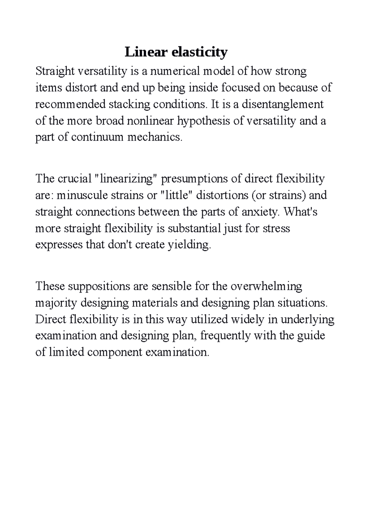 Linear Elasticity Ifah Linear Elasticity Straight Versatility Is A Numerical Model Of How