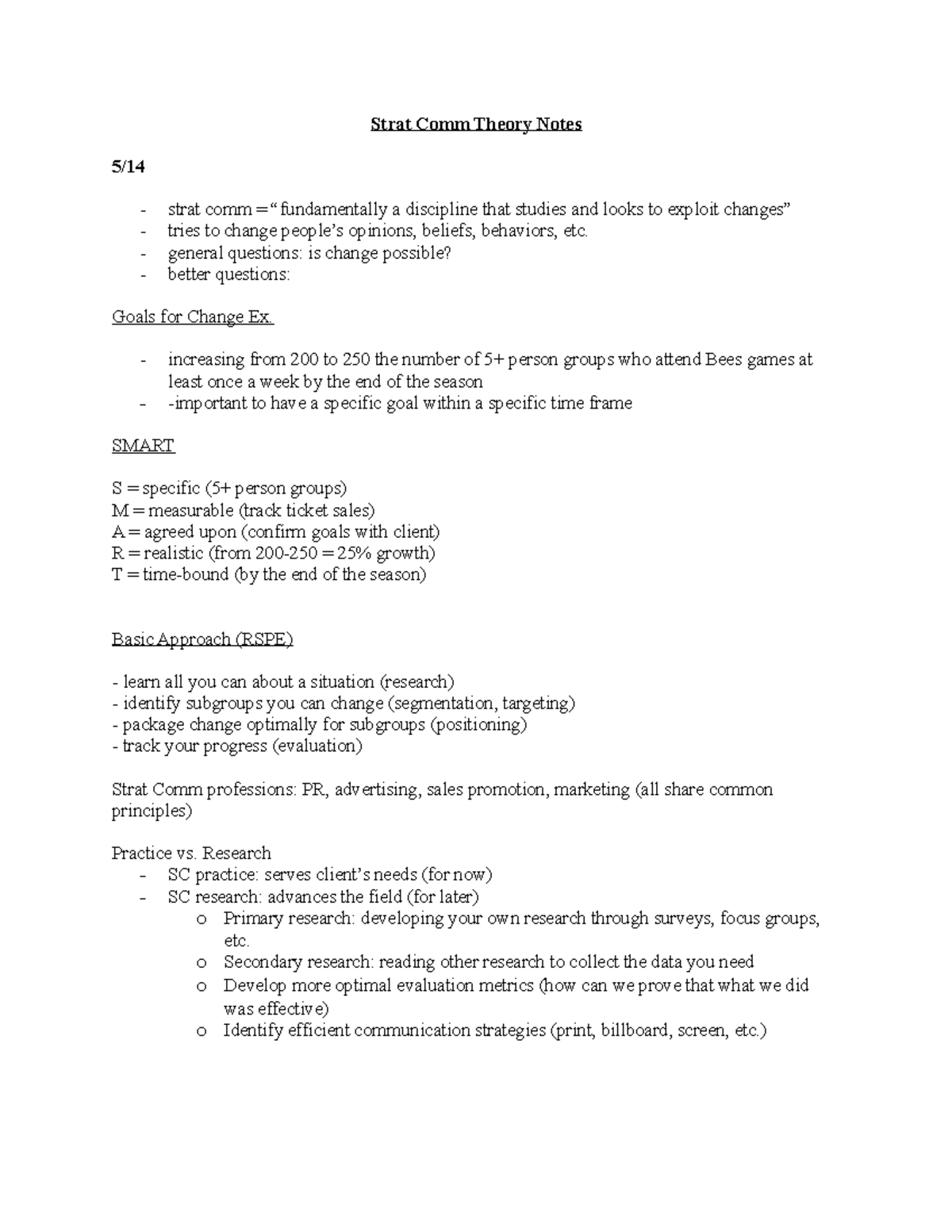 Strat Comm Theory Notes - Strat Comm Theory Notes 5/ strat comm ...