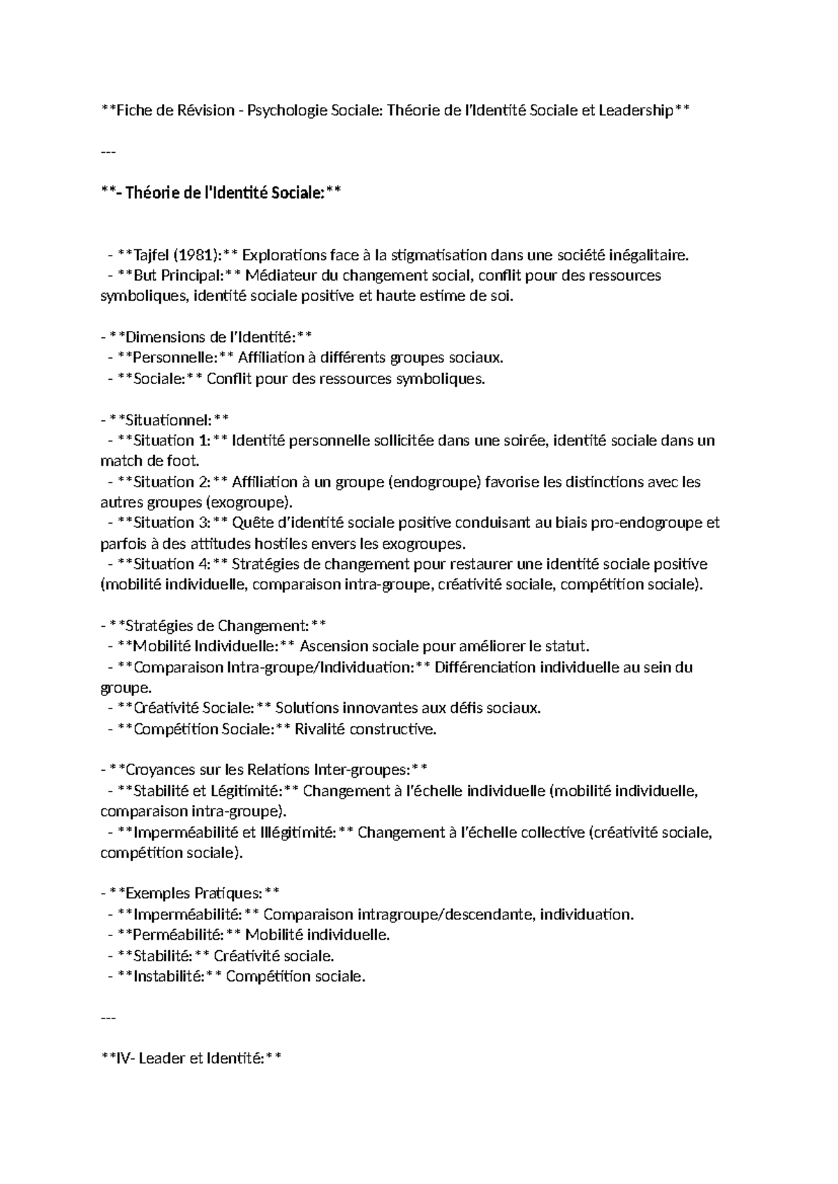 Fiche de Révision cm social chapitre 1 et 2 - Fiche de Révision ...