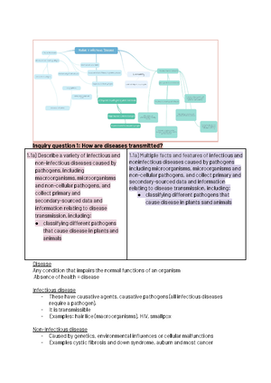 HSC Biology Module 7 - Infectious Diseases - MODULE 7 - INFECTIOUS DISEASES CAUSES OF INFECTIOUS ...