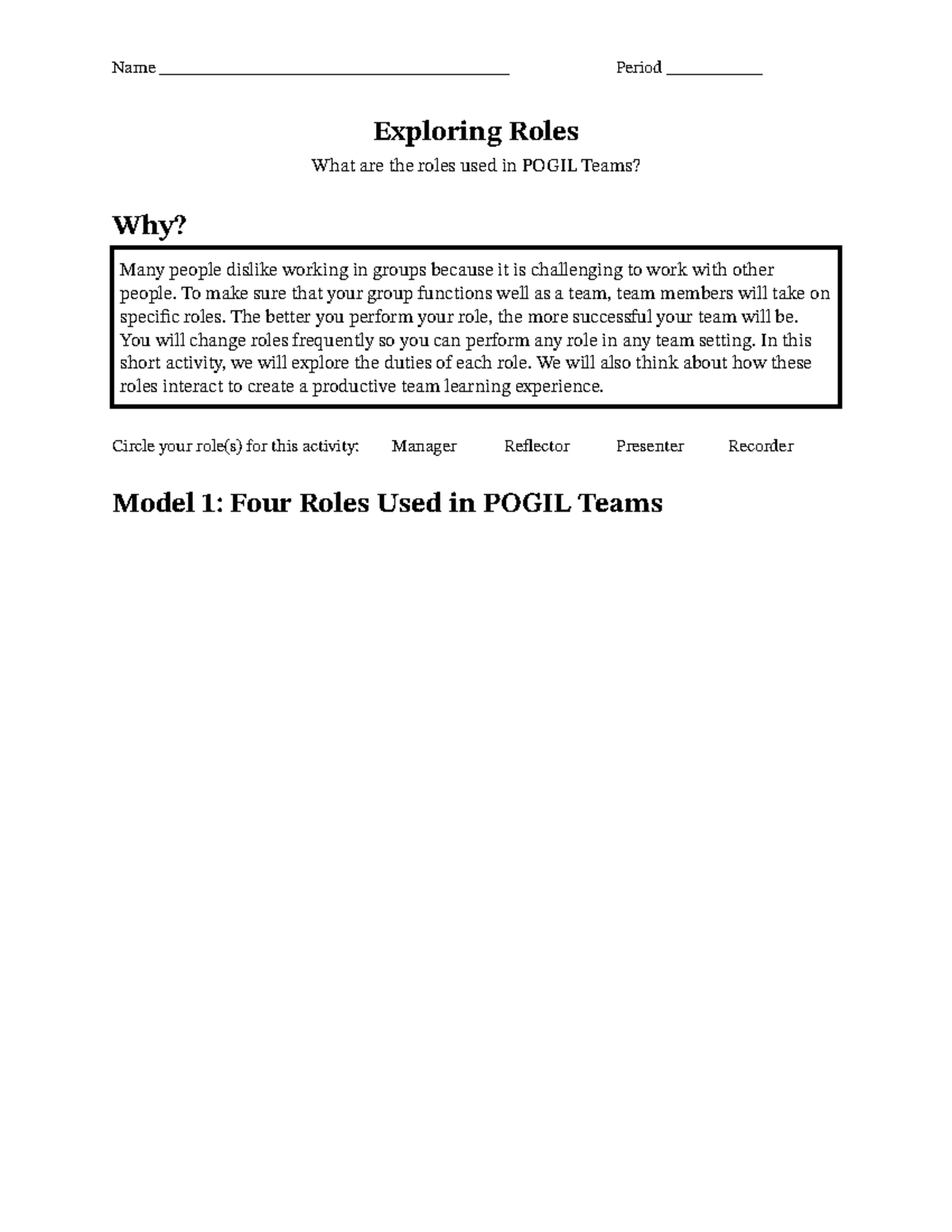 Introduction to Pogil - Name ...