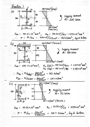 Tutorial on Combined Bending & Axial Force - Mechanics of Structures 2A ...