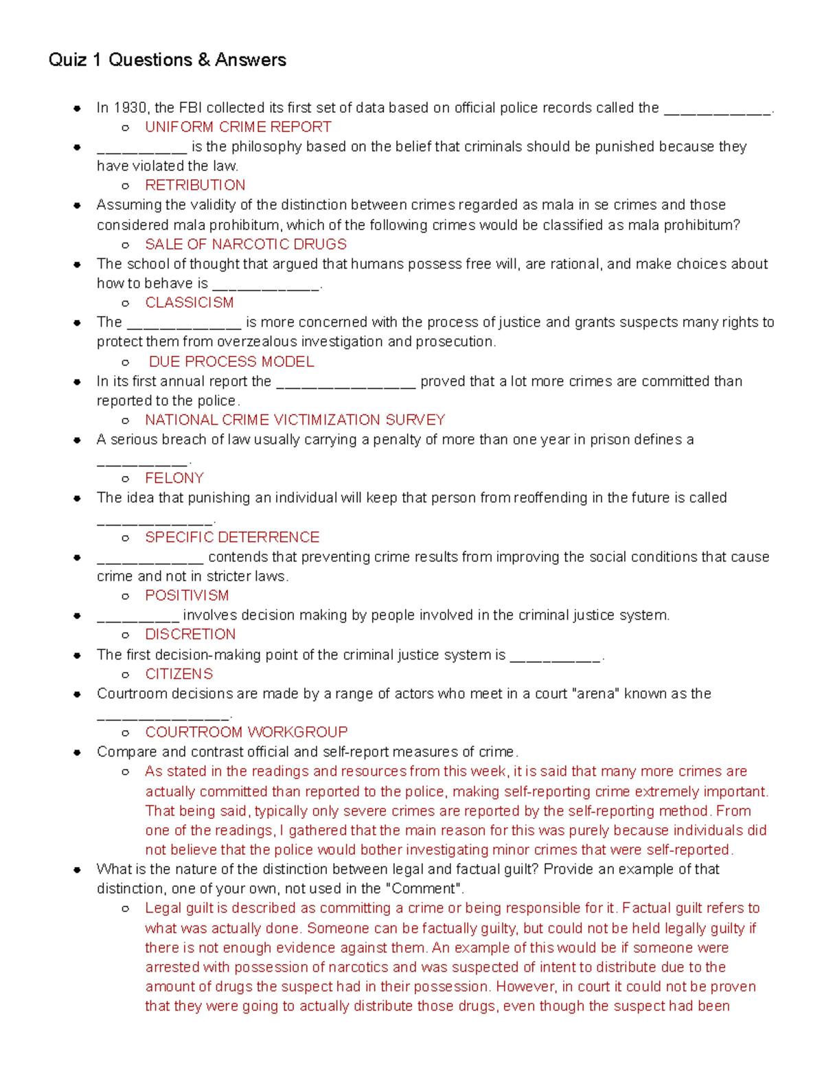 CCJ274 Quiz 1 - Summer 2022 - Quiz 1 Questions & Answers In 1930, the ...