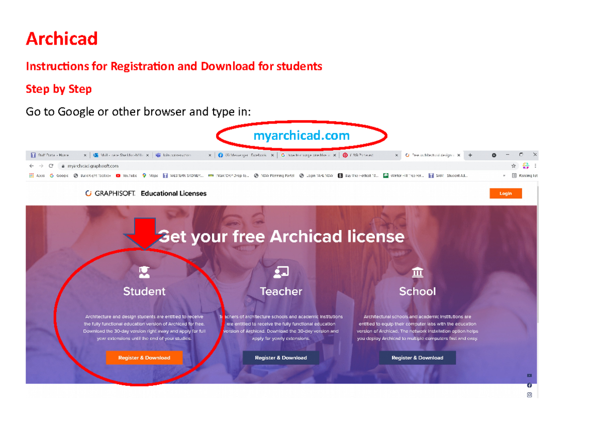 1. Archicad instructions register and download - Archicad Instructions ...