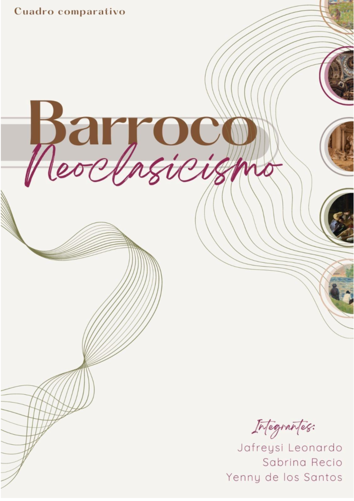 El Barroco y el Neoclasicismo 1 - El Barroco y el Neoclasicismo Cuadro comparativo Parámetros ...